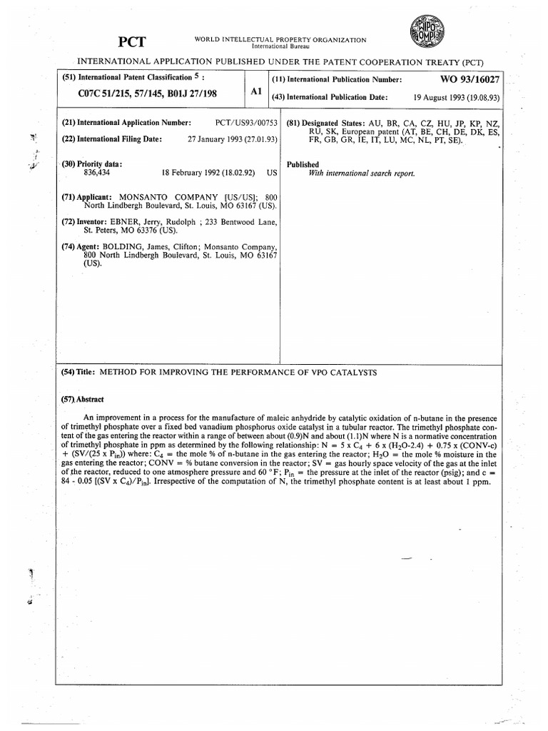 10-Method Improving The Performance of Vpo Catalyst | PDF