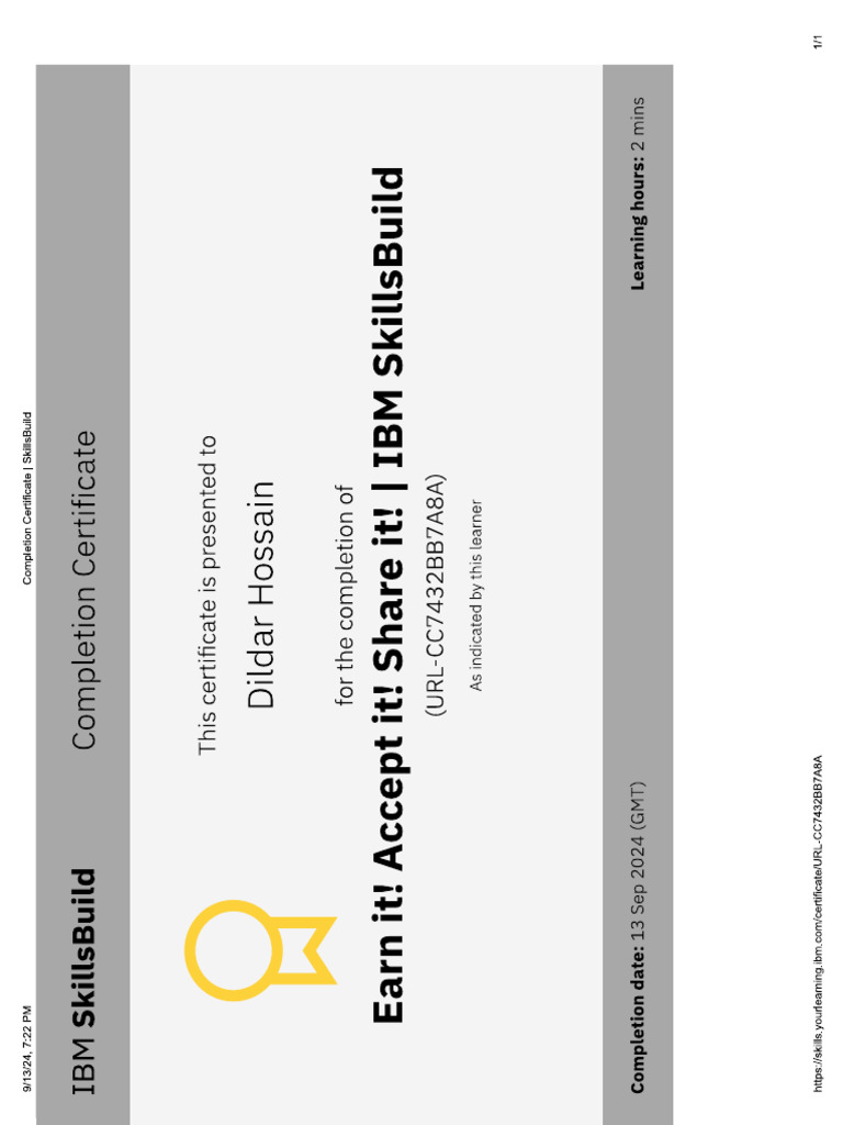 Ibm Cert My Skill Build | PDF