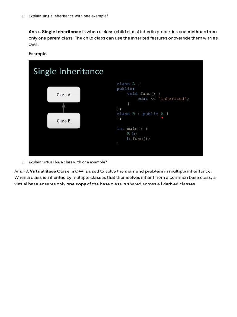 Understanding Inheritance in C++ | PDF | Technology & Engineering