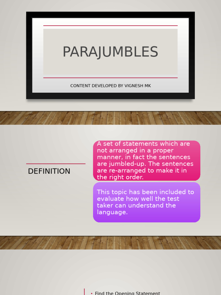 Para Jumbles | PDF | Sentence (Linguistics)