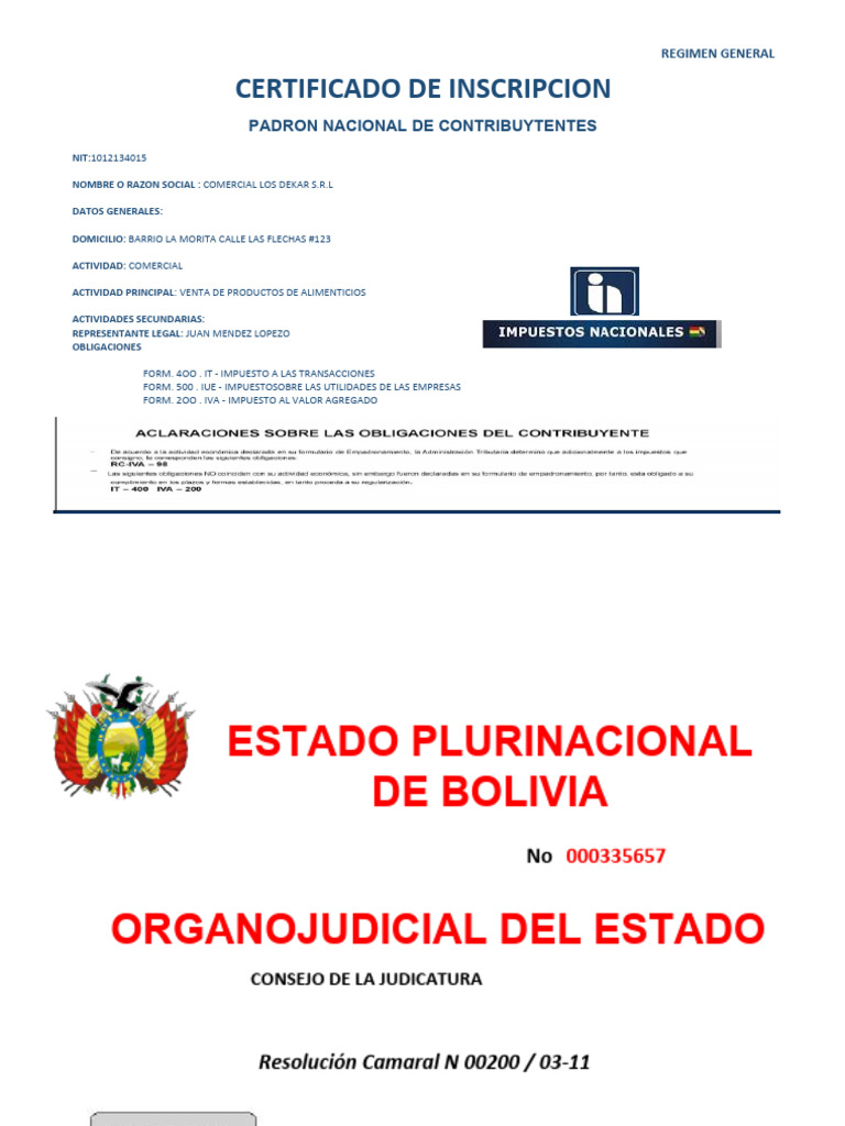 Nit. Licencia de Funcionamiento, Acta | PDF | Bolsa | Business