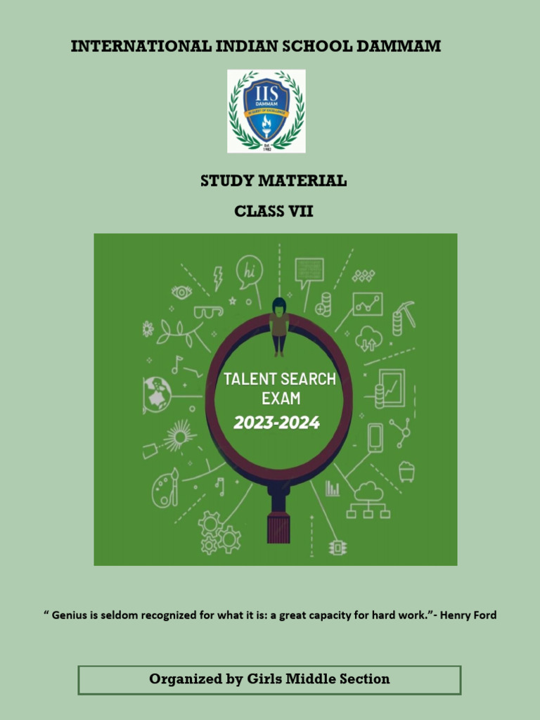 Class Vii Ts Study Material 23 | PDF | Triangle | Cell Nucleus
