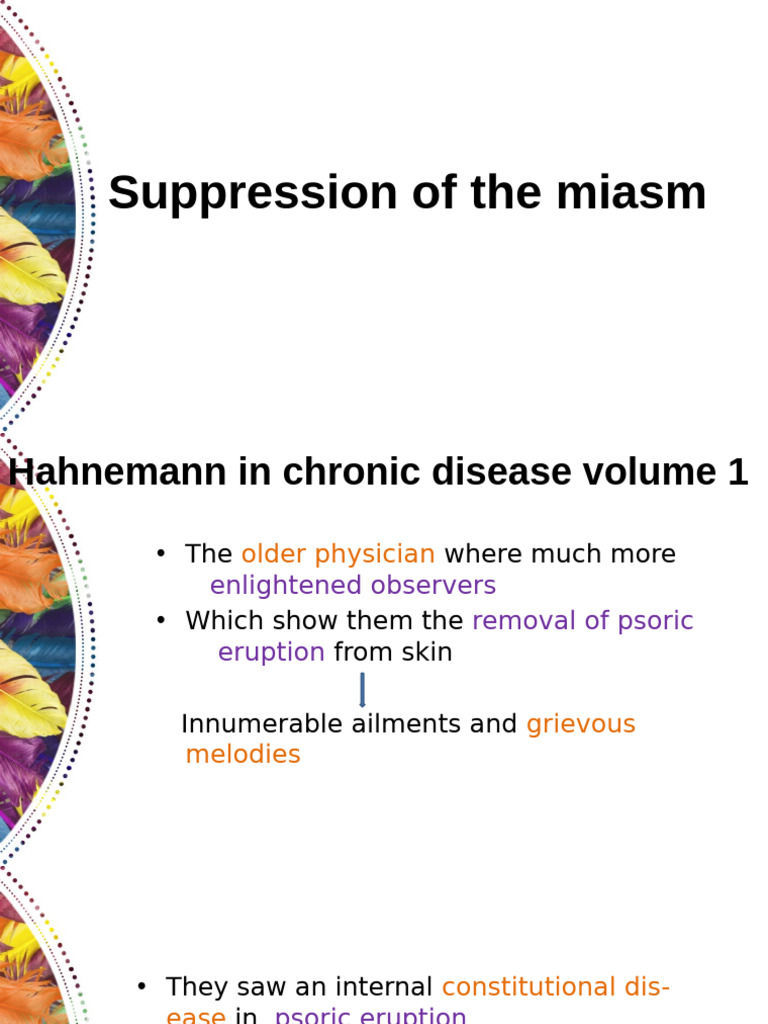 Supprn of Miasm | PDF | Homeopathy | Medicine