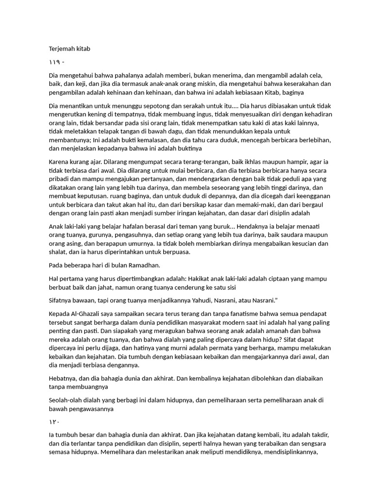 Terjemah Kitab | PDF | Pengembangan Diri