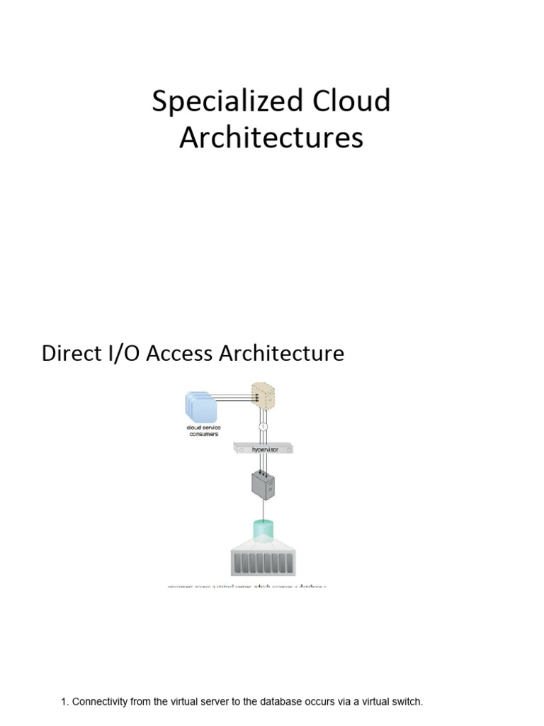 Unit 4 - 10.specialized Cloud Architectures | PDF