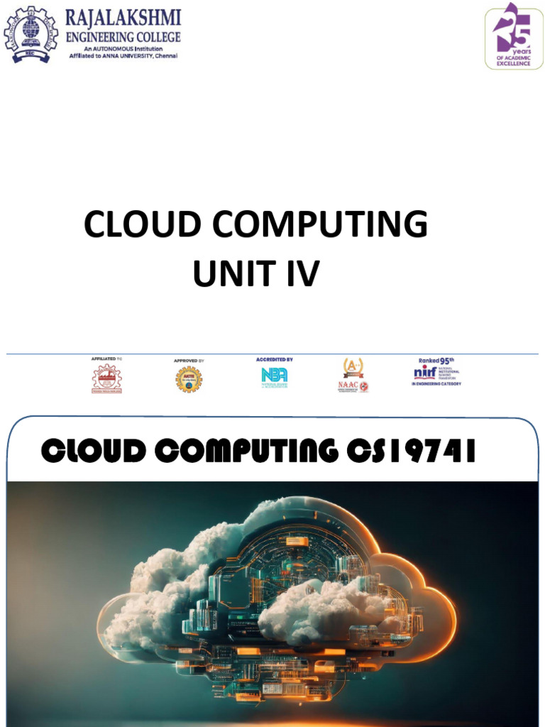 CC Unit 4 | PDF | Cloud Computing | Load Balancing (Computing)