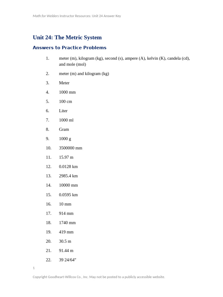 Unit24 Answerkey | PDF