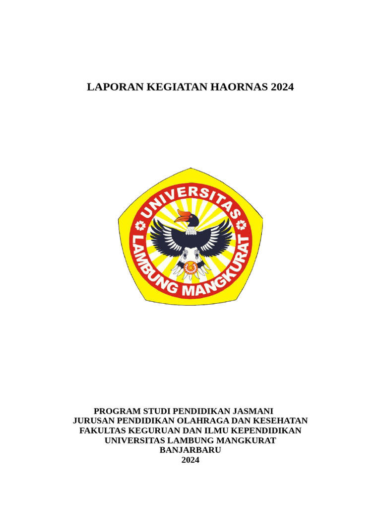 Laporan Kegiatan Haornas 2024 | PDF | Ilmu Sosial | Sains & Matematika