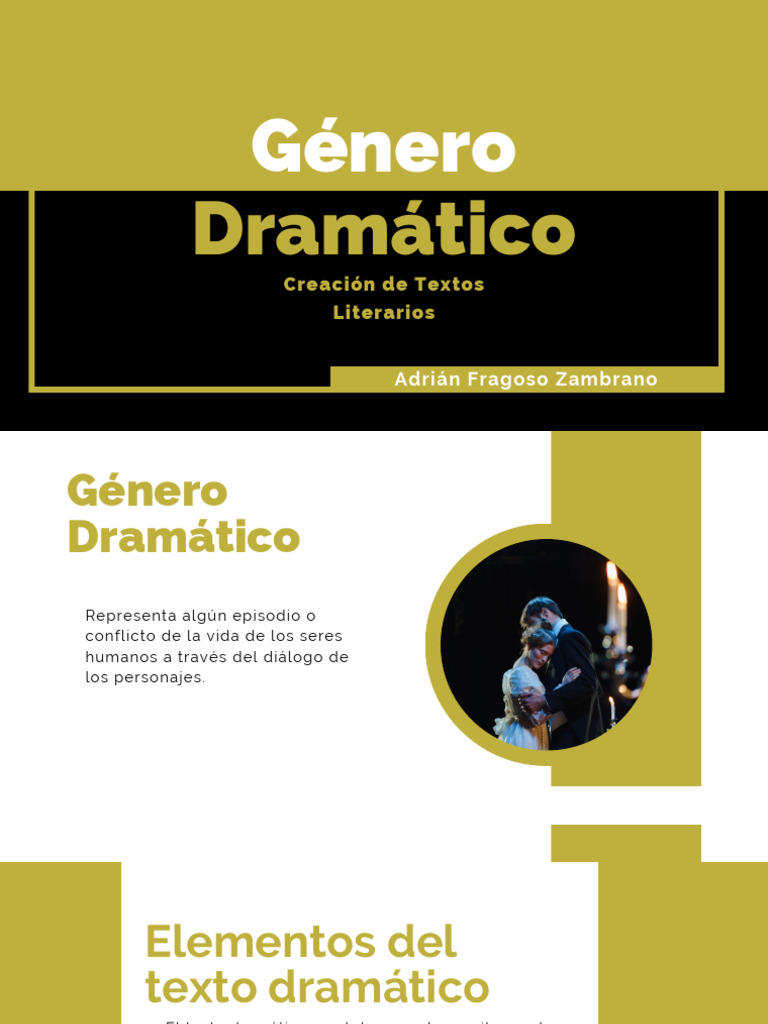 Género Dramático | PDF | Monólogo | Teatro