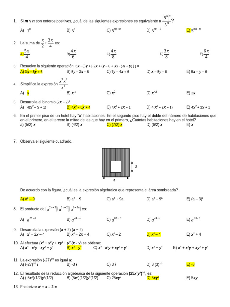 Ex MATE Febrero 2024 Estoma Agronomia M5 | PDF | Matemáticas