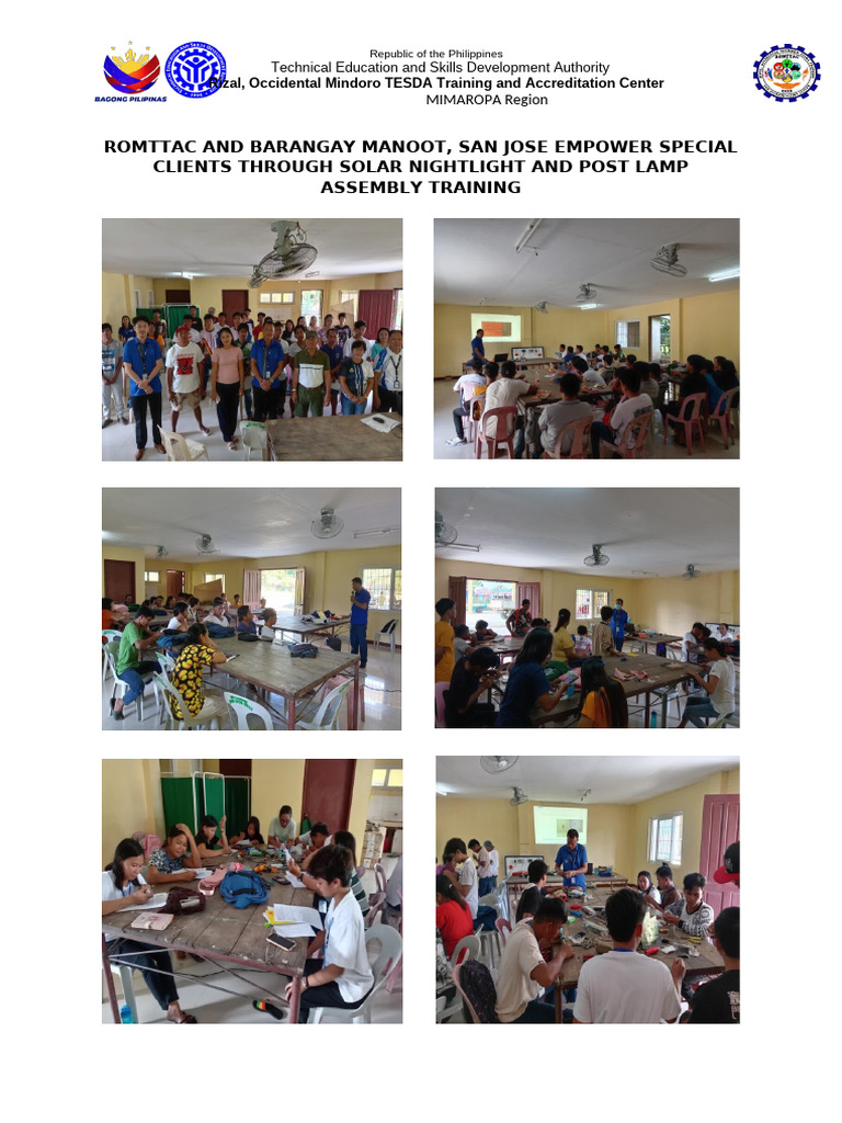 Romttac and Barangay Manoot, San Jose Empower Special Clients Through ...