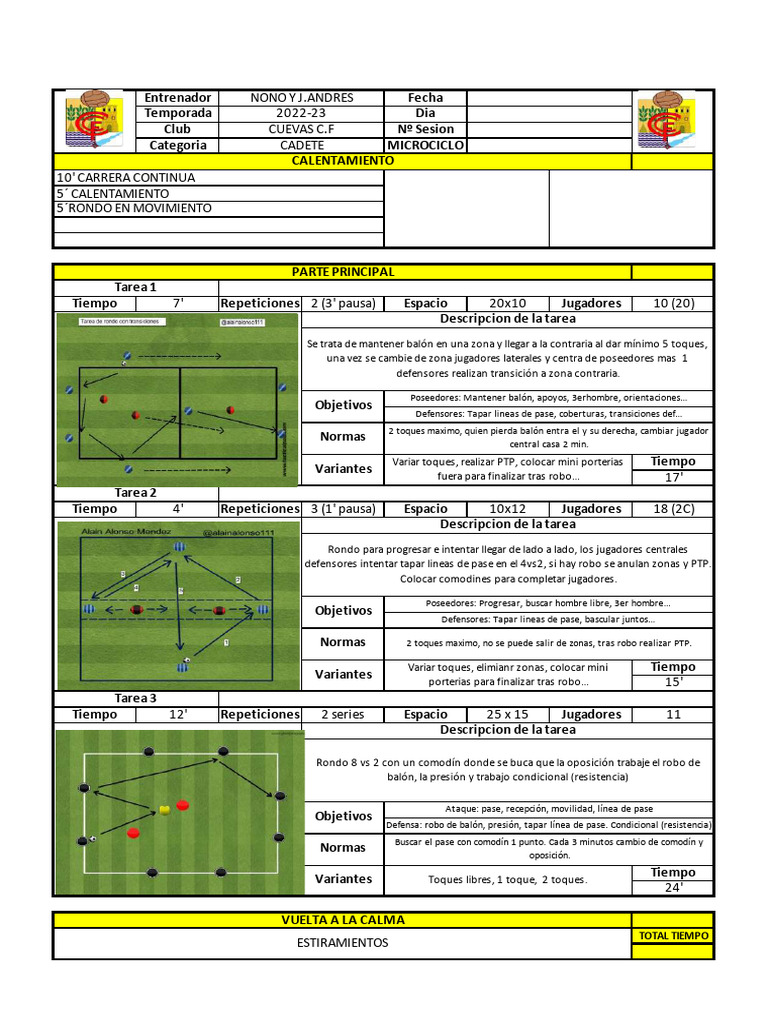 100 Sesiones PDF (Comprimido) | PDF | Defensor (Asociación de Fútbol ...