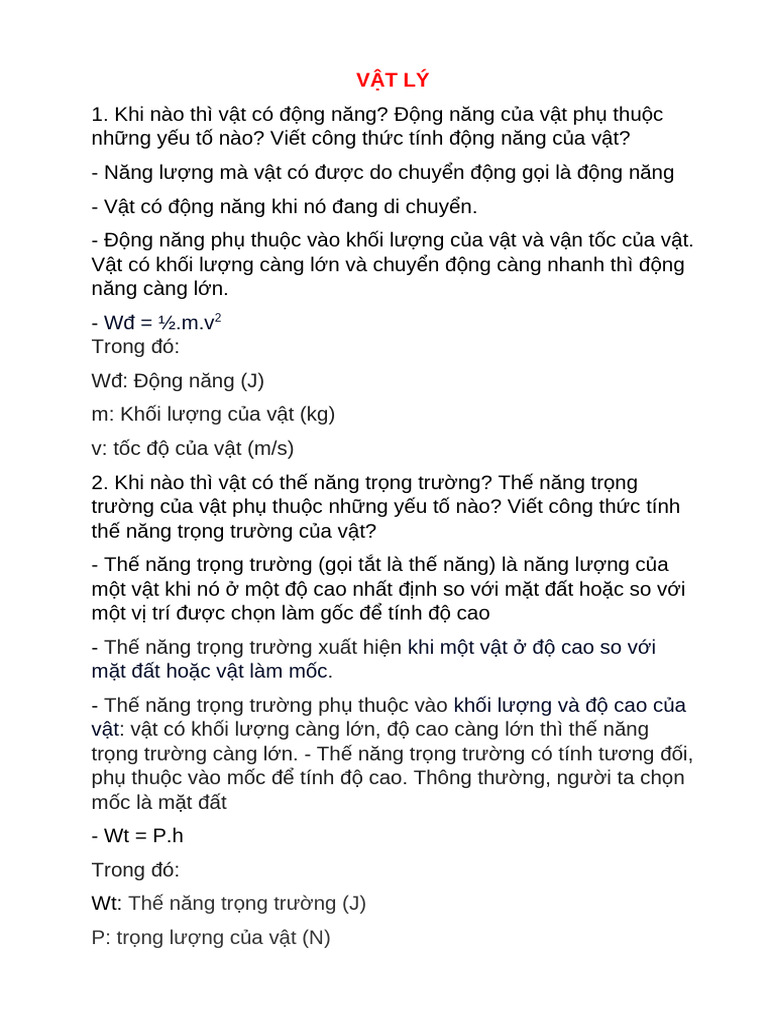 Đề Cương Ôn Tập Giữa Kỳ i - Khtn9 | PDF