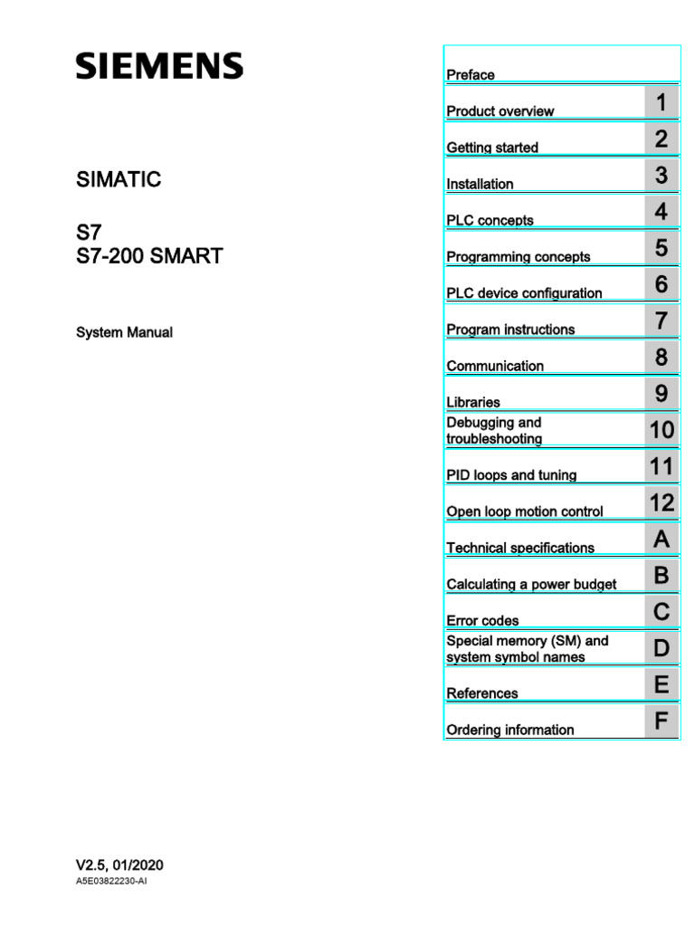Simatic s7 200 Smart System Manual | PDF | Computer Data Storage | Input/Output