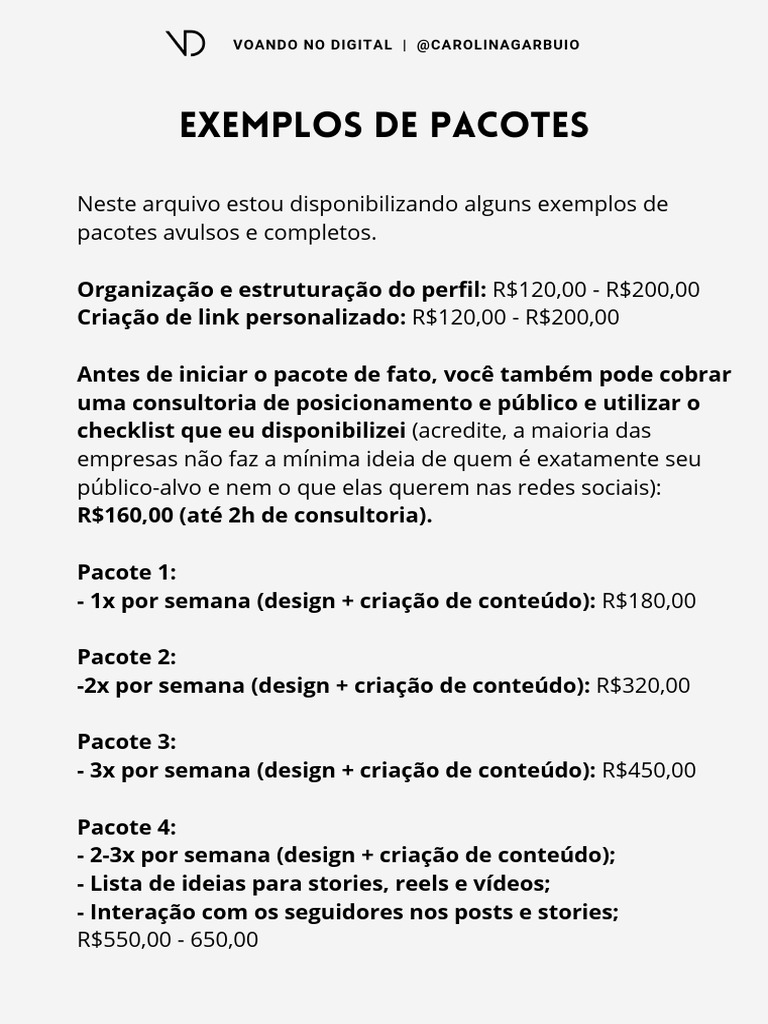 Exemplos de Pacotes PDF | PDF | Informática