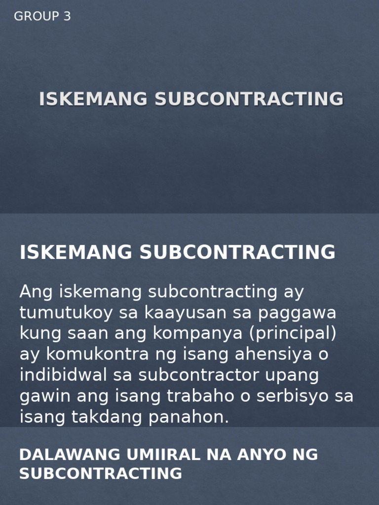 AP Iskemang Subcontracting 115648 | PDF