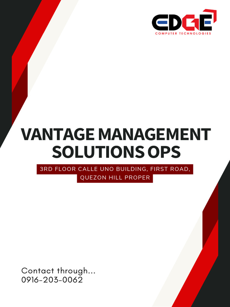Vantage Management Solutions OPS CATALOGUE 2023 | PDF