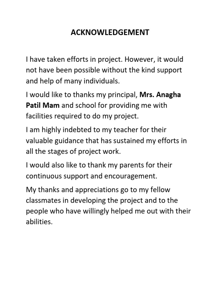 Acknowledgement | PDF | Career & Growth