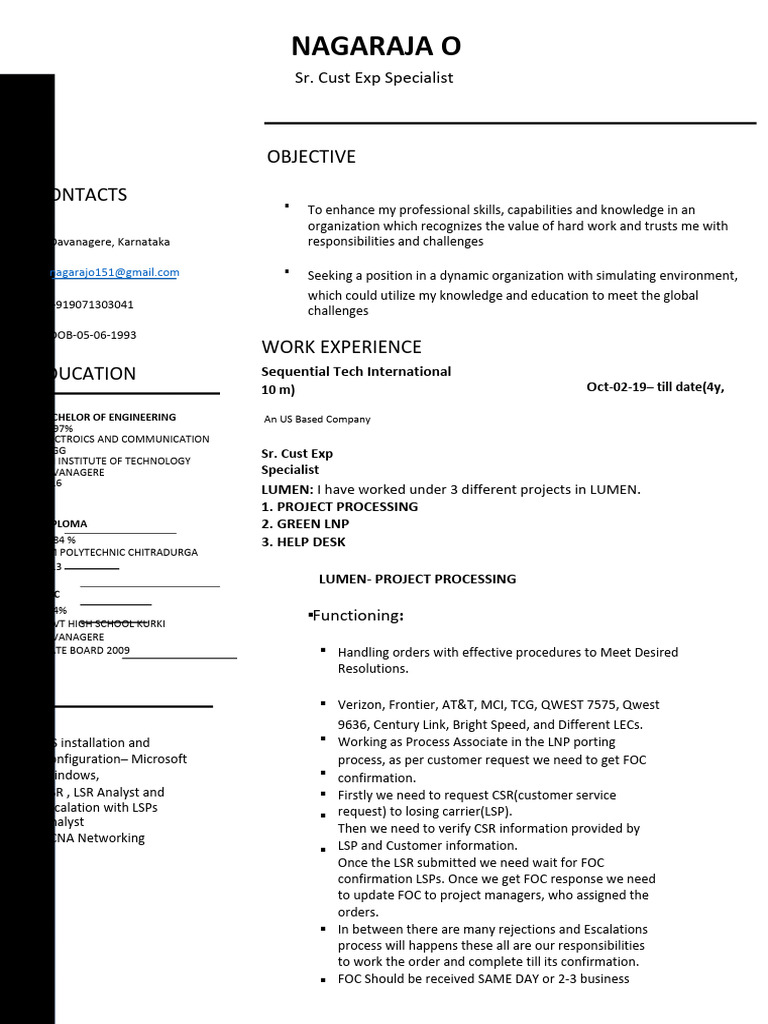 Nagaraja 2023CV PDF | PDF | Computing | Software