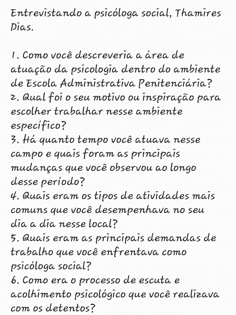 Entrevista SEAP | PDF