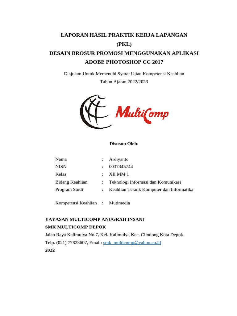 Bab 1 Bab 2 Laporan PKL | PDF