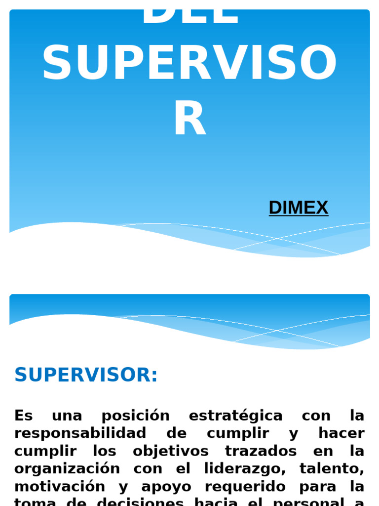 Funciones y Objetivos del Supervisor DIMEX | PDF | Marketing