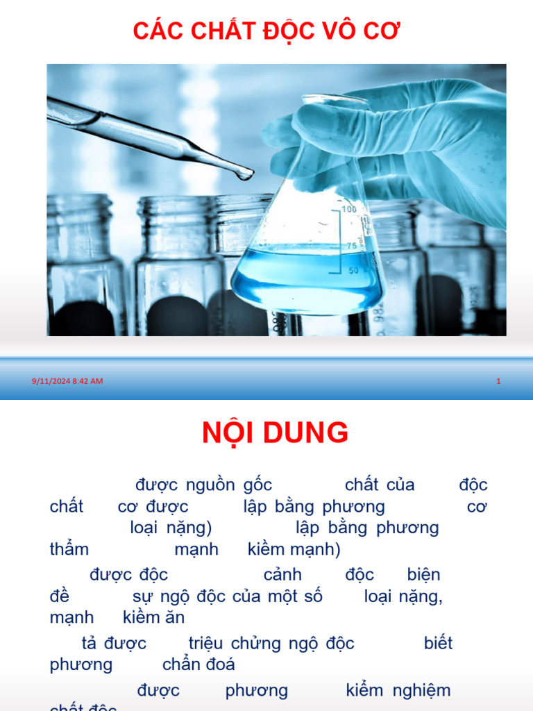 Cac Chat Doc Vo Co HG 6 | PDF