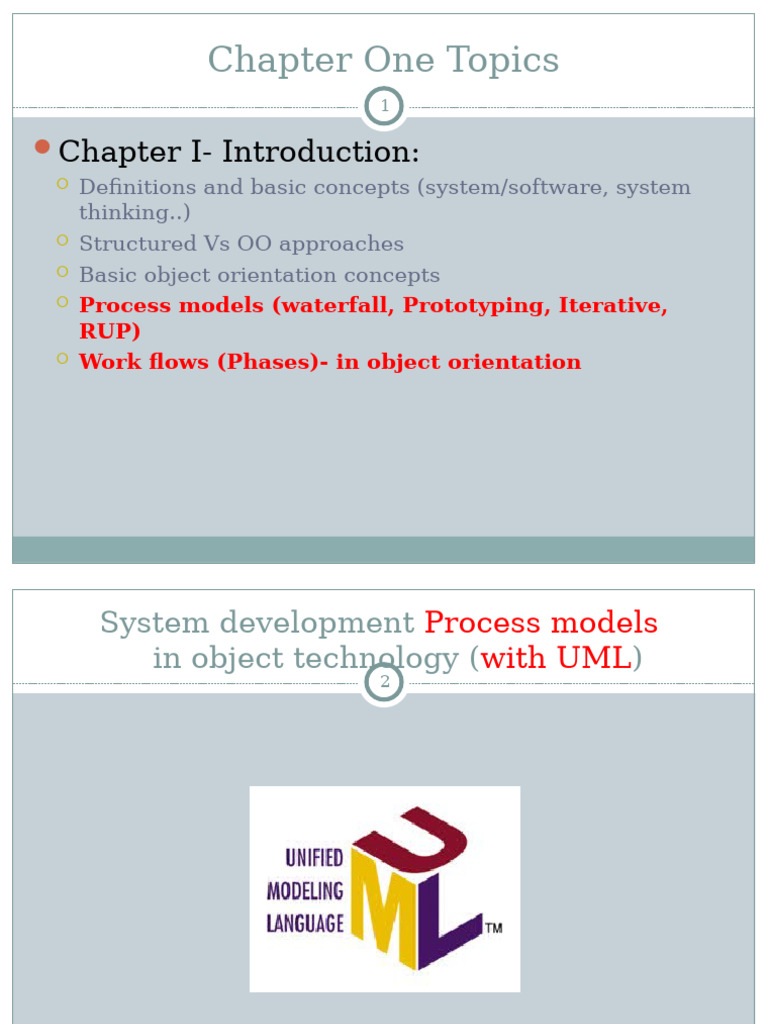 Object Oriented SAD-Chapt 1-Part II | PDF | Software Development Process | Unified Modeling Language
