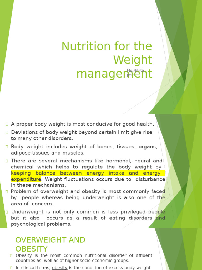 Nutrition for Weight Management Guide | PDF | Dieting | Obesity