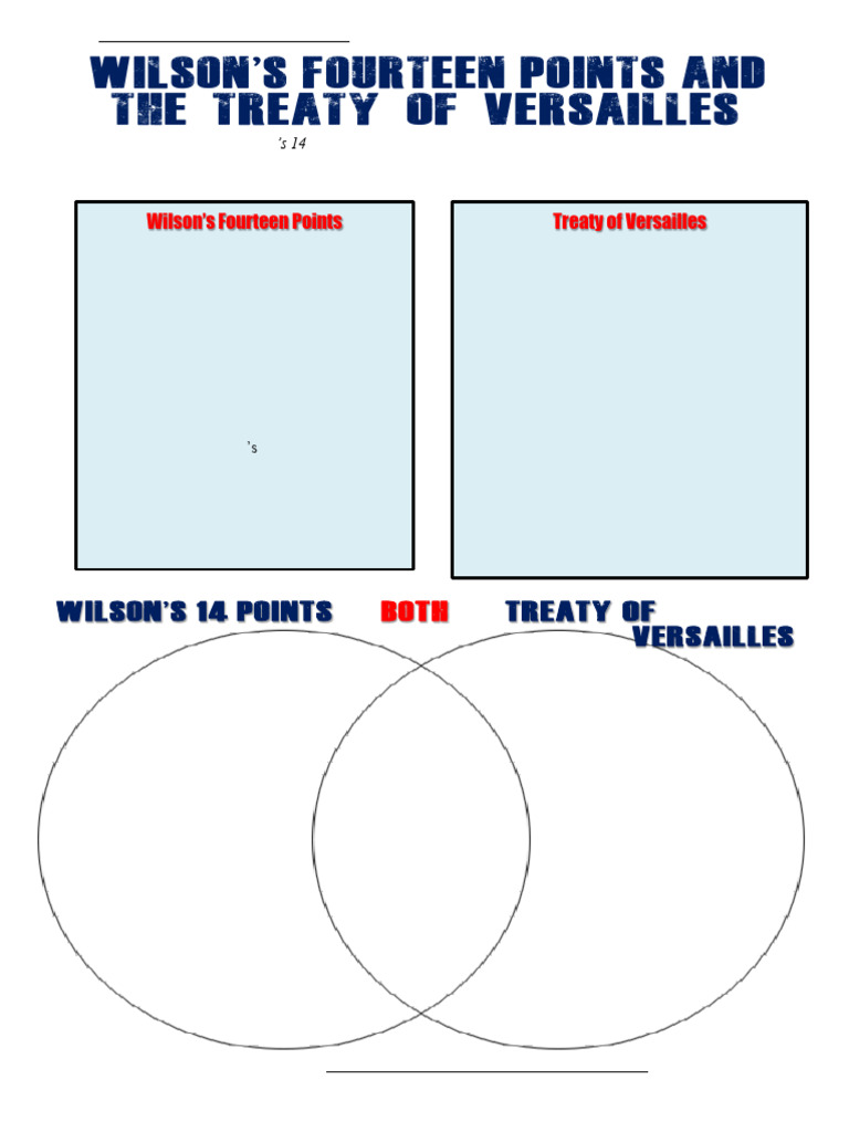 Wilson's Fourteen Points Treaty of Versailles | PDF | Treaty Of ...