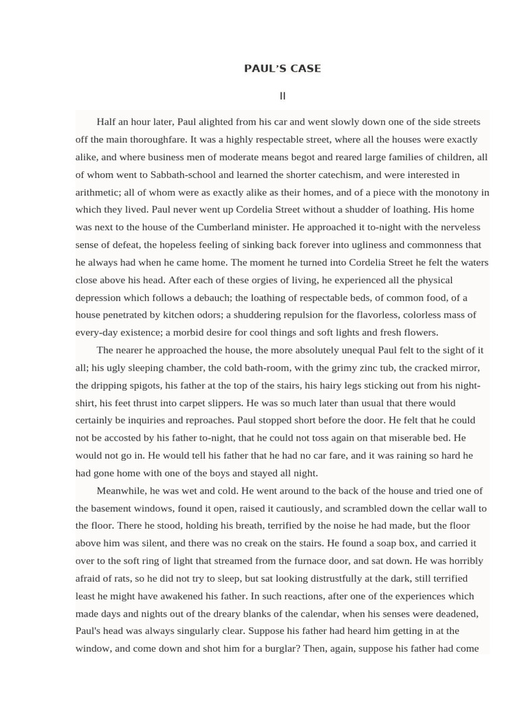 Pauls Case | PDF | Classics
