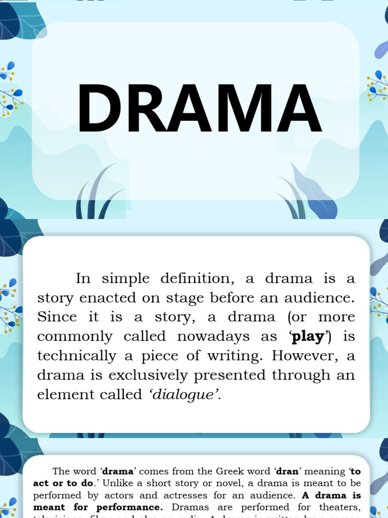 Drama | PDF | Plot (Narrative) | Tragedy