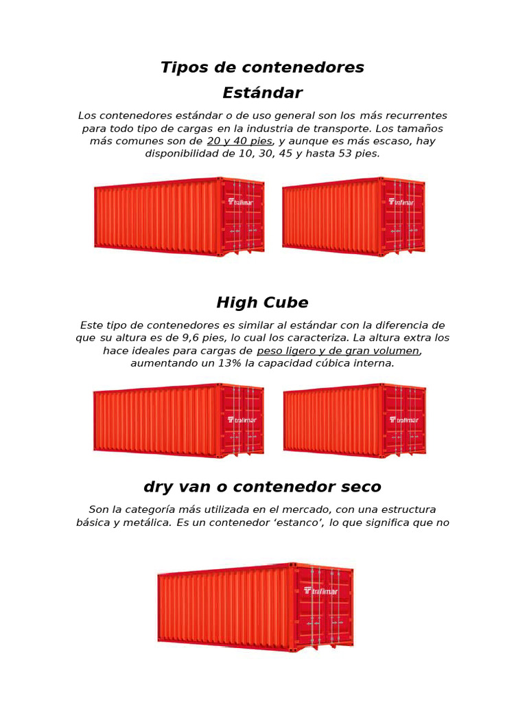 Tipos de Contenedores | PDF | Transporte