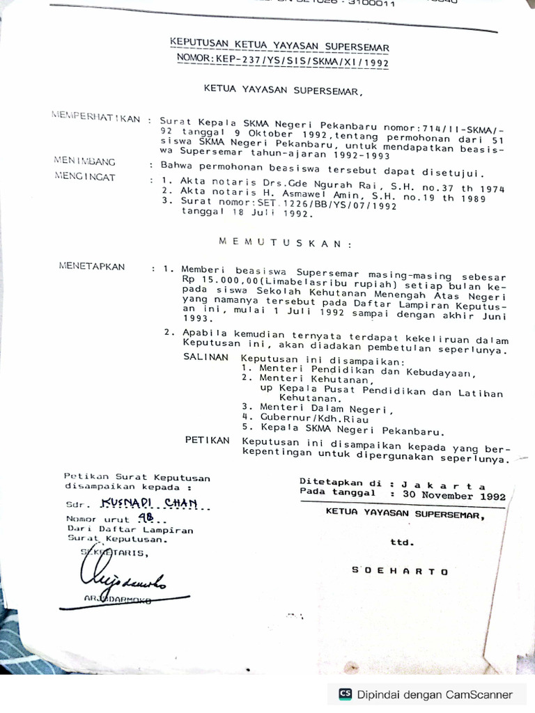 Beasiswa Supersemar | PDF