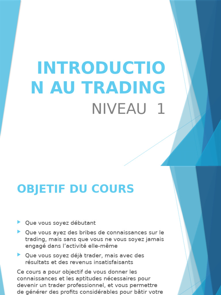 Introduction au Trading pour Débutants | PDF | Opérateur de marché ...