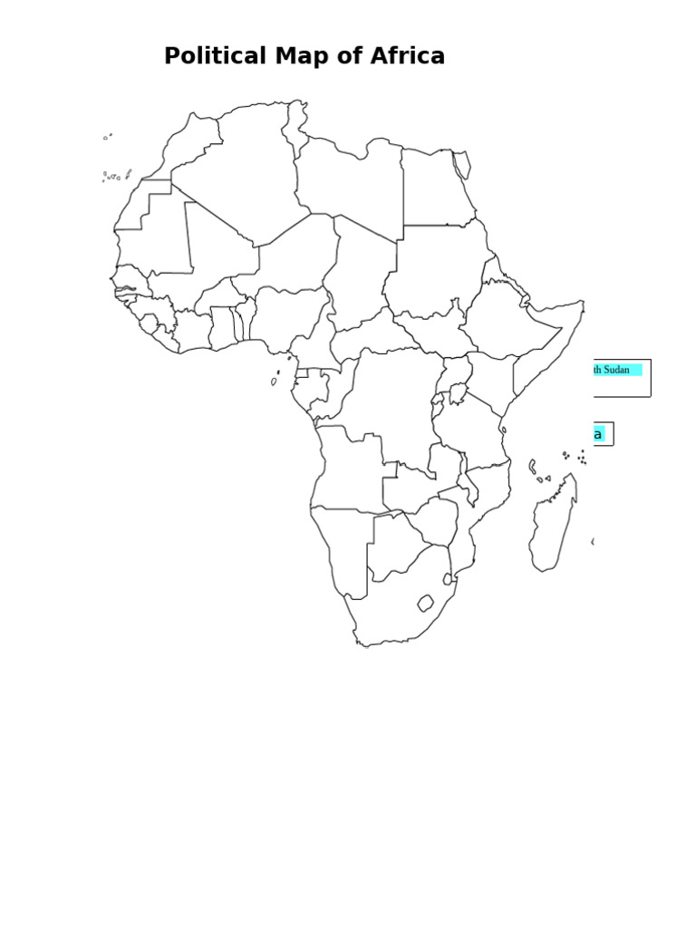 Africa Political & Physical Maps (Answers) | PDF