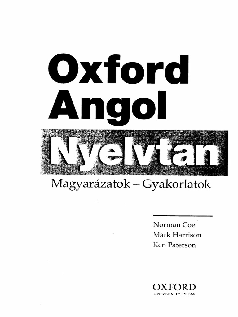 Oxford Angol Nyelvtan Könyv | PDF