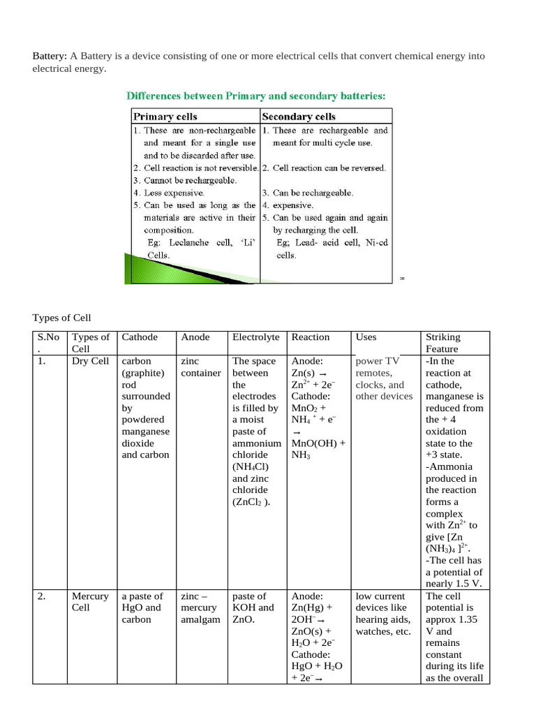Battery | PDF | Fuel Cell | Electrochemistry