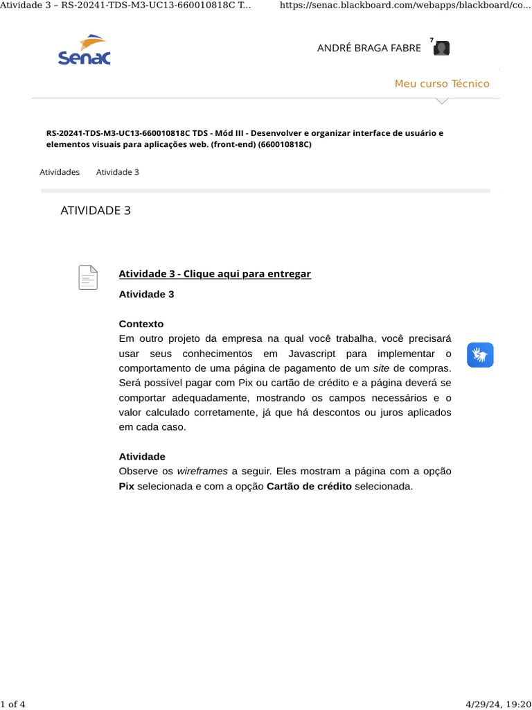 Atividade 3 - RS-20241-TDS-M3-UC13-660010818C TDS - Mód ... | PDF | Informática | Engenharia de ...