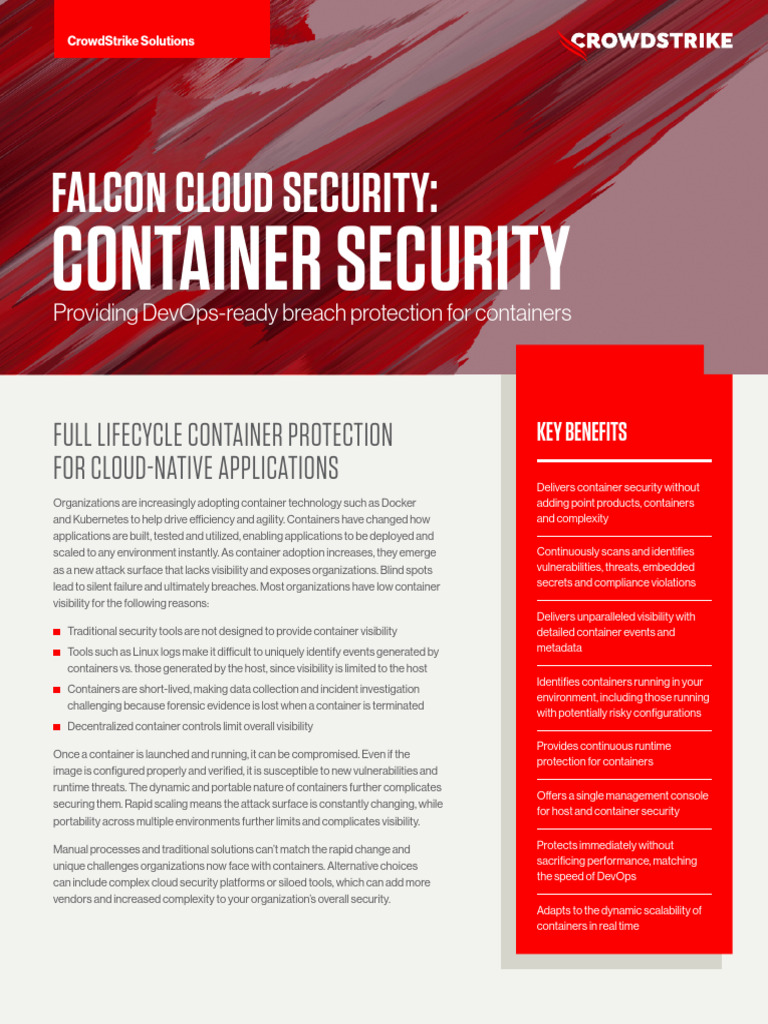 Crowdstrike Falcon Cloud Security Container Security | PDF | Computer Security | Security