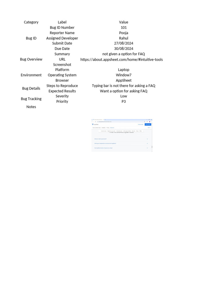 AppSheet Bug Report Summary | PDF | Software Bug | Debugging