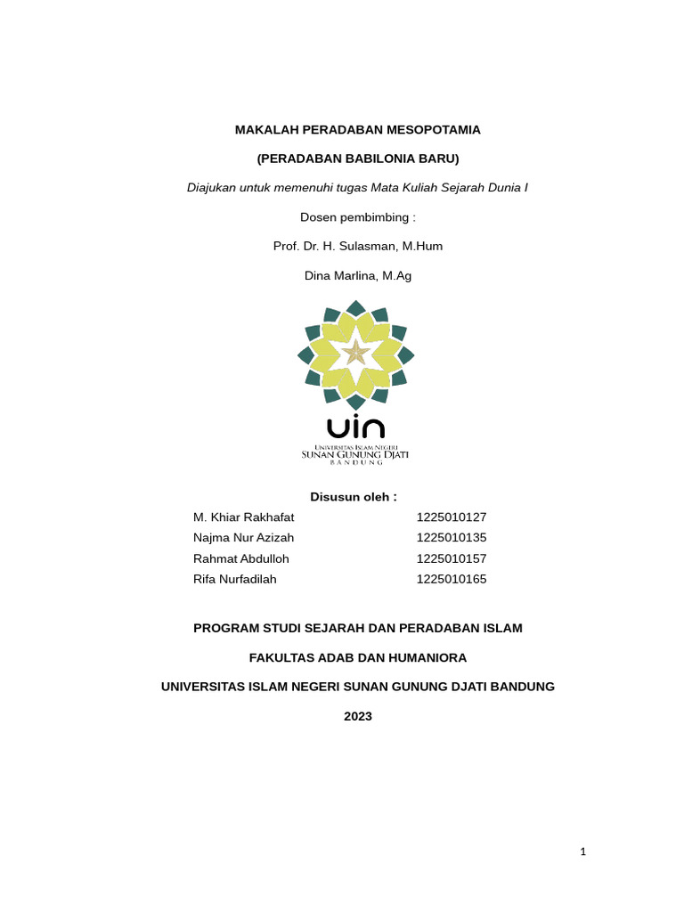 Sejarah Peradaban Babilonia Baru | PDF
