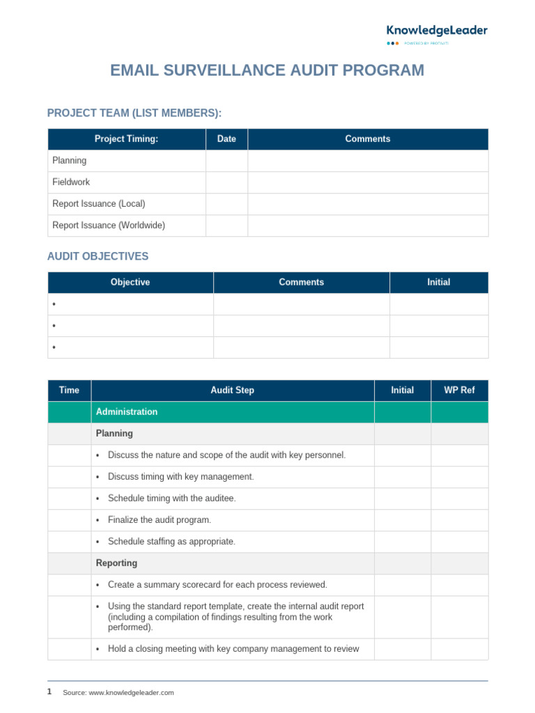 Email Surveillance Audit Program | PDF | Security | Computer Security