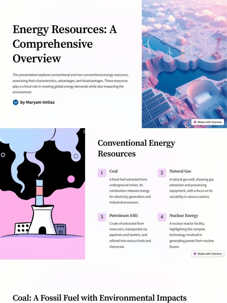 Energy Resources A Comprehensive Overview | PDF | Renewable Energy ...