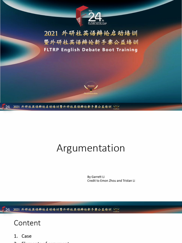 Lecture 1 Argumentation | PDF | Argument | Causality