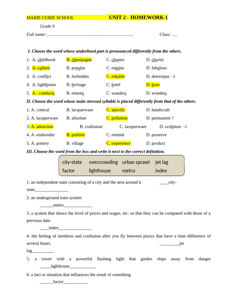 UNIT 2 - Homework 1 - 9P2 | PDF