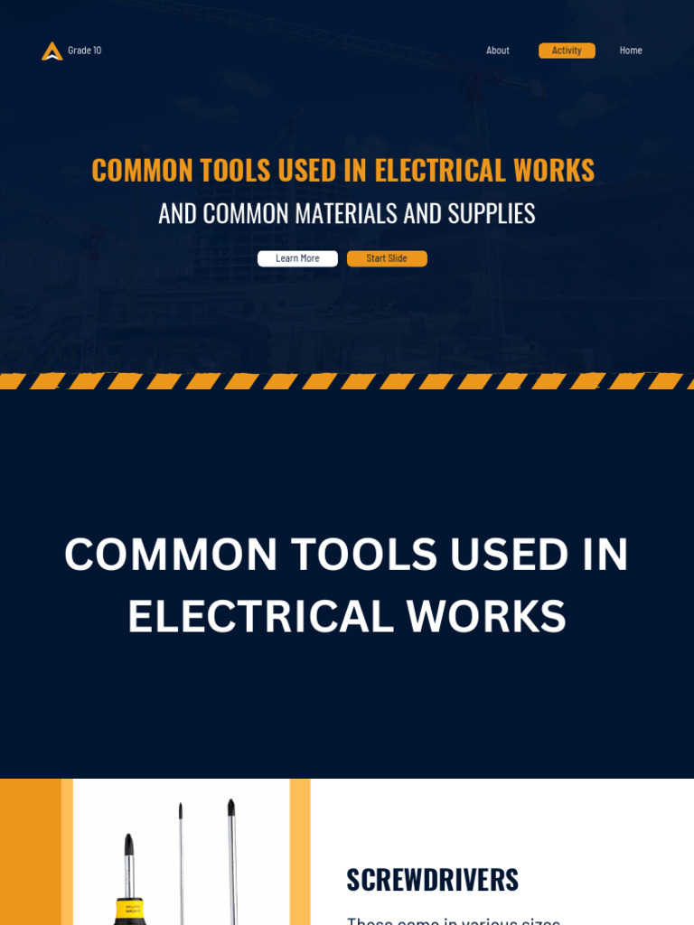 G10 TLE Lesson 3 Common Tools Used in Electrical Works | PDF | Home ...