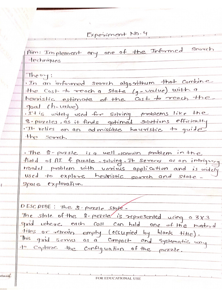 AI Exp - 4, 5,6 | PDF