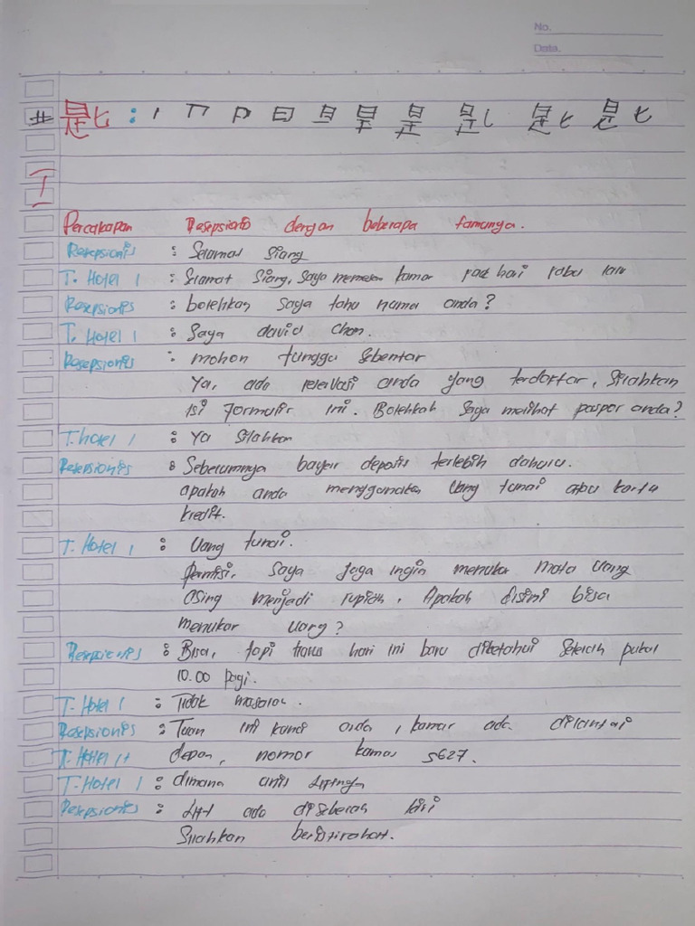 Tugas 3 Mandarin | PDF