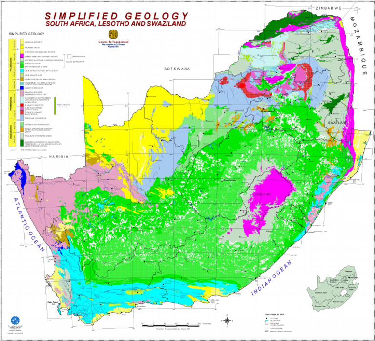 Simplified Geology Map RSA | PDF